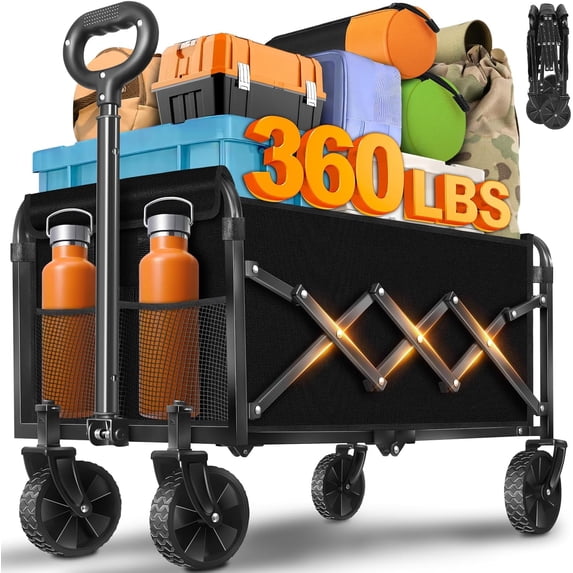 Wagons Carts Foldable - Collapsible Wagon Cart with Wheels Foldable ...