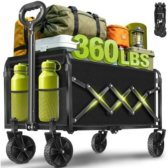 Wagons Carts Foldable, Collapsible Wagon with Wheels, Folding Wagons ...