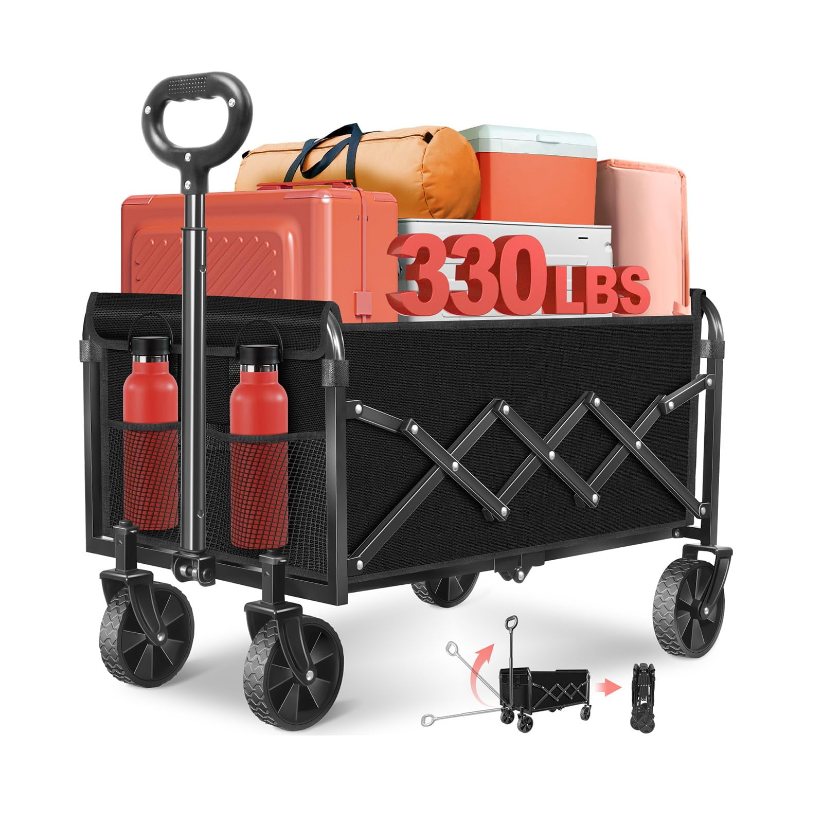 Wagons Carts Foldable - JKF25 Collapsible Cart - Foldable Cart with ...