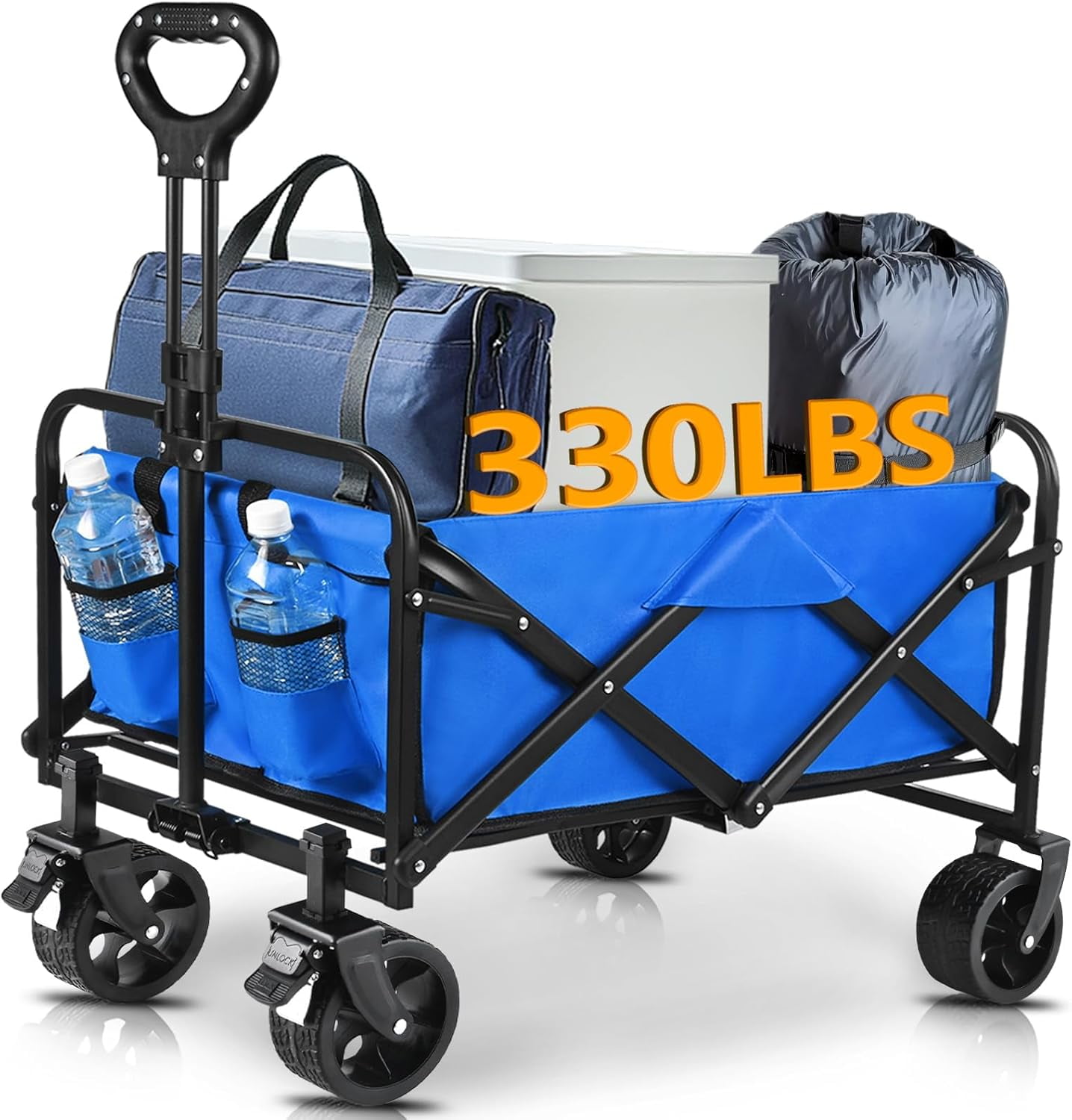 Wagons Carts Foldable, Large Capacity Collapsible Wagon with All ...