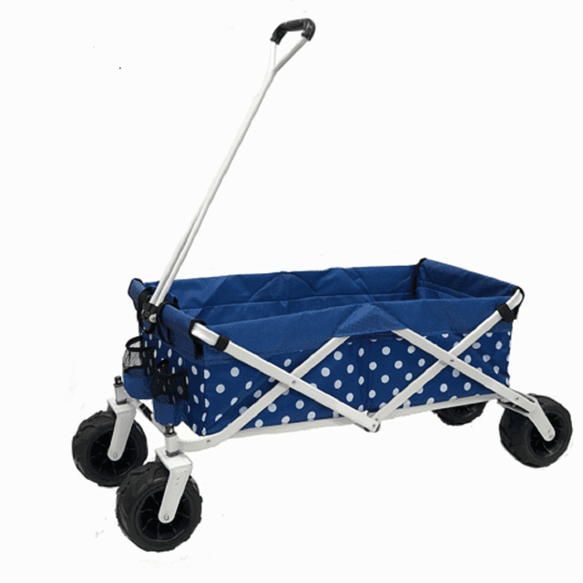 Wagonsrus Folding Utility Wagon Navy Polka Dot - Walmart Business Supplies
