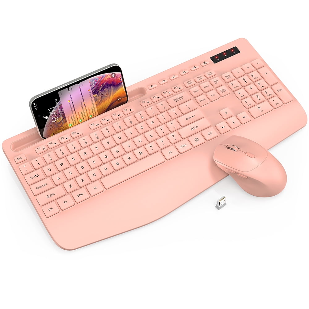 Wagpak Wireless Keyboard & Mouse Combo for Computer,Laptop,Pink ...