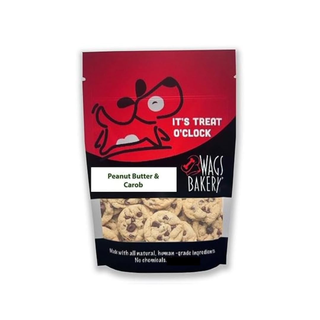 Wags Bakery Peanut Butter Choc O'Chip Treats – Crunchy, All-Natural ...