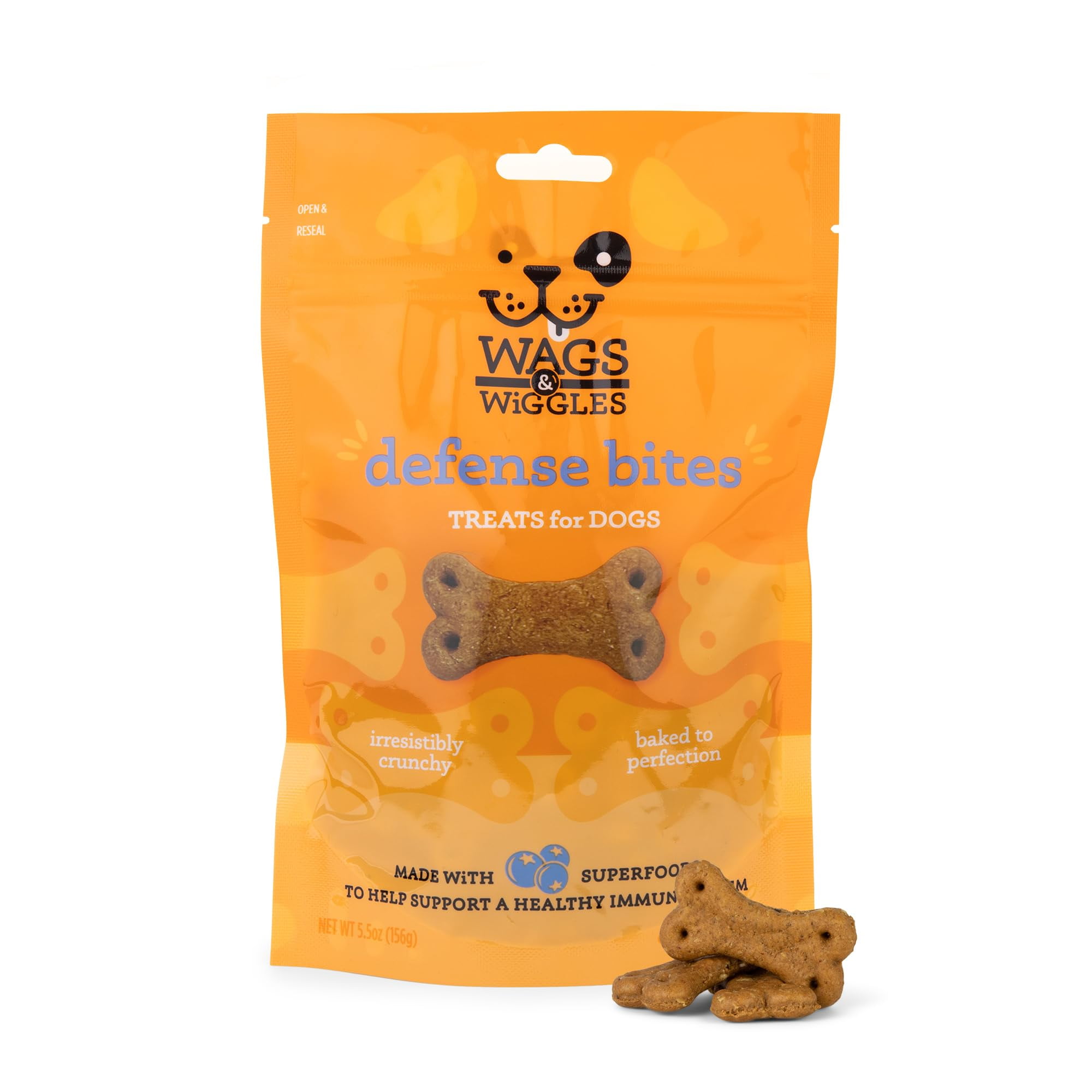 Wags & Wiggles AJH3 Defense Bites Treats for Dogs, Chicken Flavor, 5.5 ...