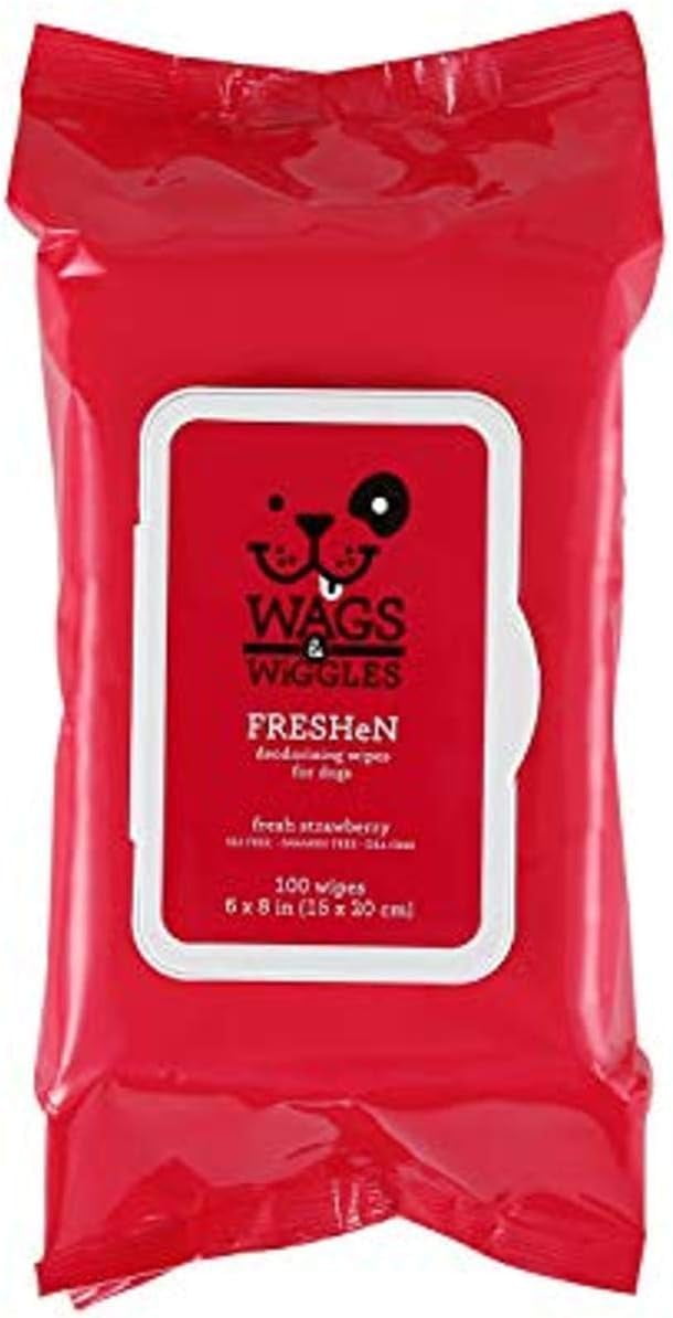 Wags & Wiggles Freshen Deodorizing Wipes for Dogs | Eliminate Odors ...