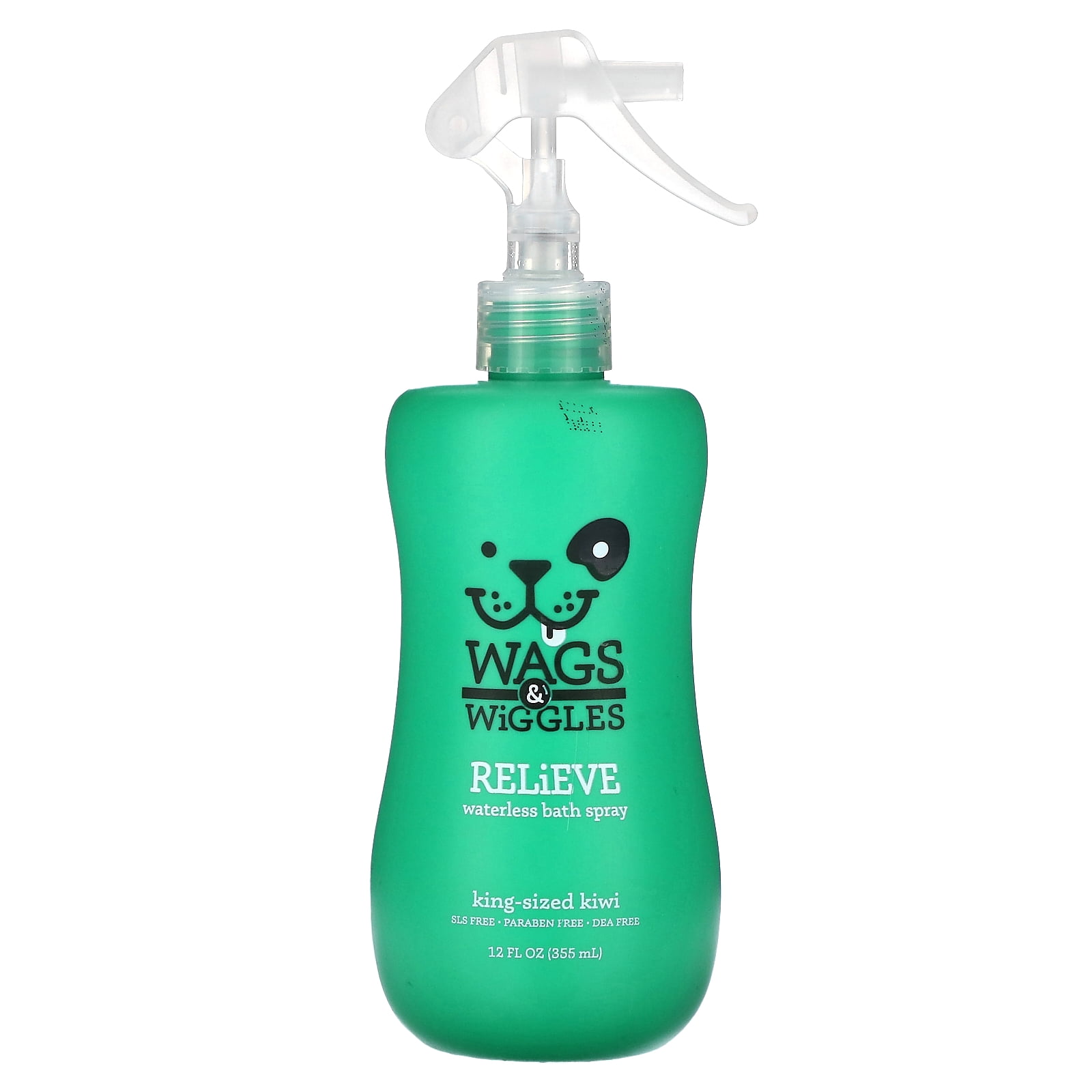 Wags & Wiggles Relieve, Waterless Bath Spray, King-Sized Kiwi, 12 fl oz ...