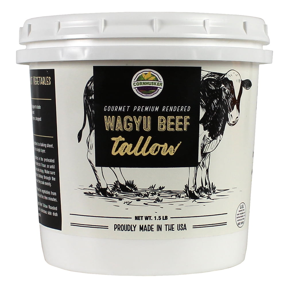 Wagyu Beef Tallow | Premium Rendered Tallow | 1.5 lb. Tub | Rich Buttery | High In Nutrients ...