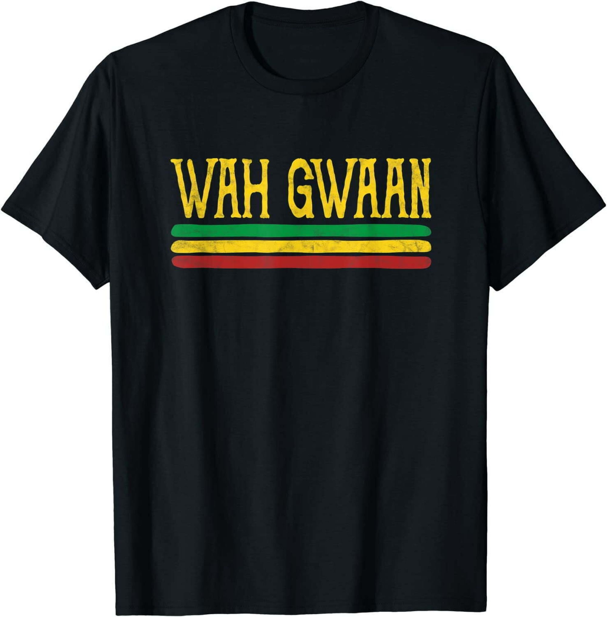 Wah Gwaan Funny Jamaica Jamaican Colors Rasta Reggae T Shirt