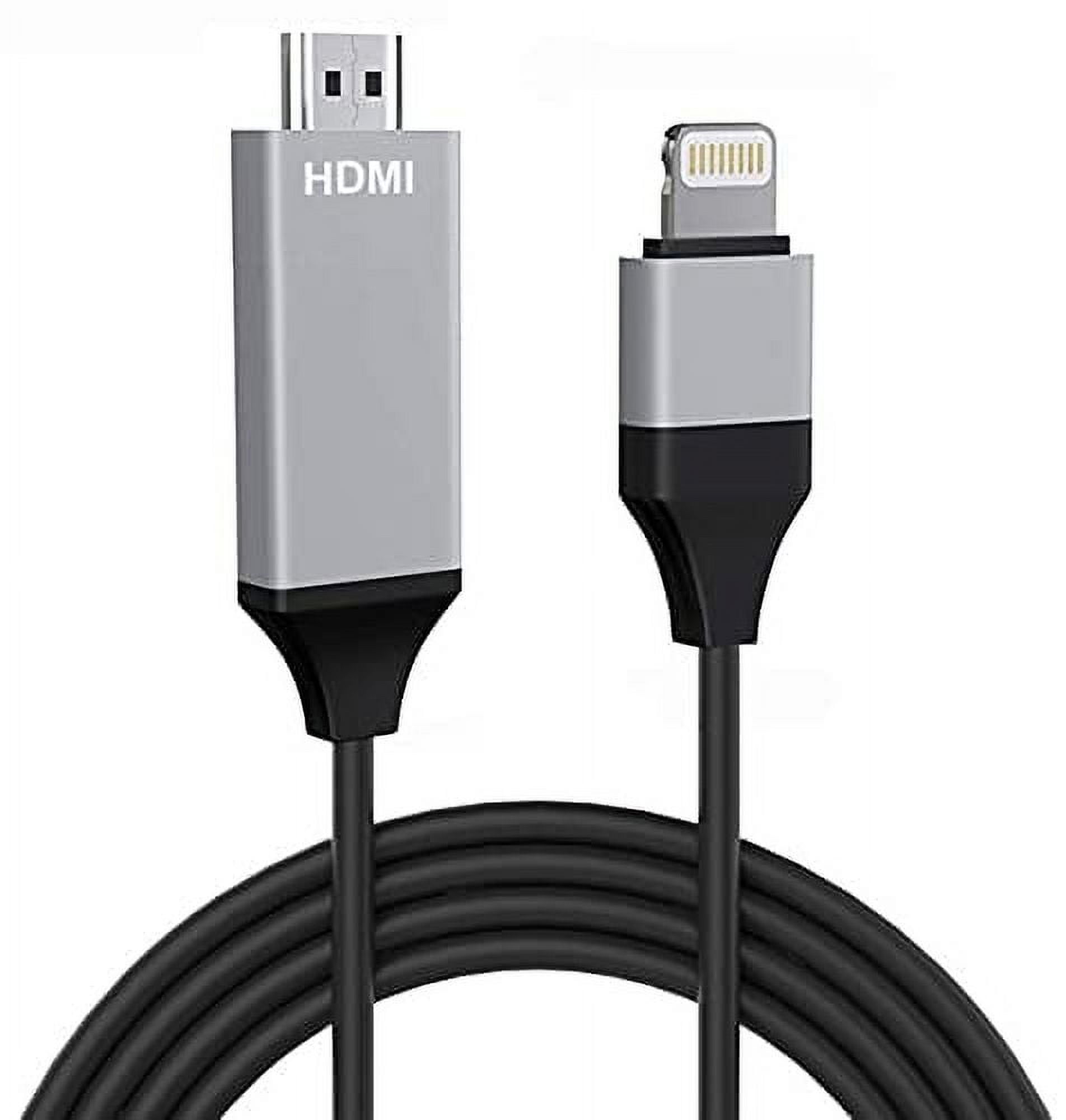 Apple MFi Certified iPhone to TV HDMI Connector, Lightning to HDMI ...