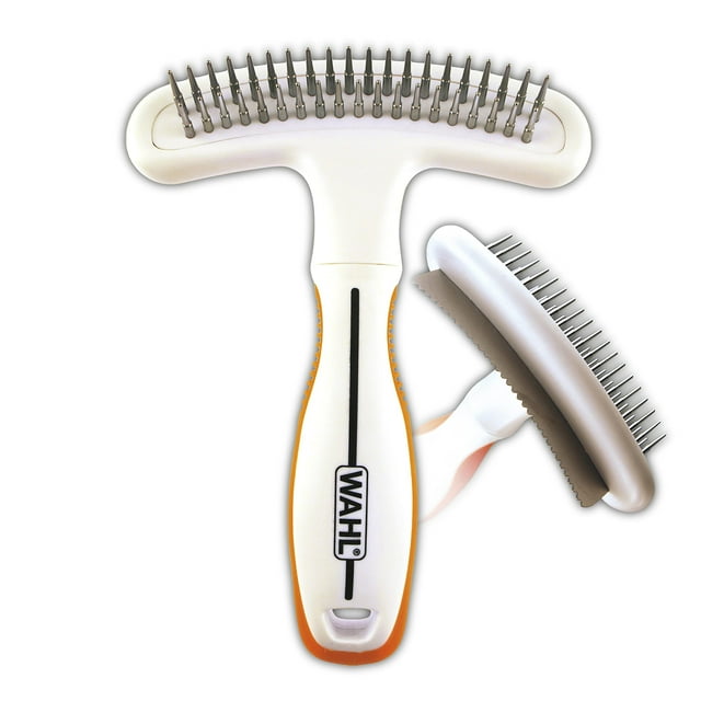 Wahl 2-in-1 Combination Double OIF8 Row Pet Rake with Hair Shedding ...