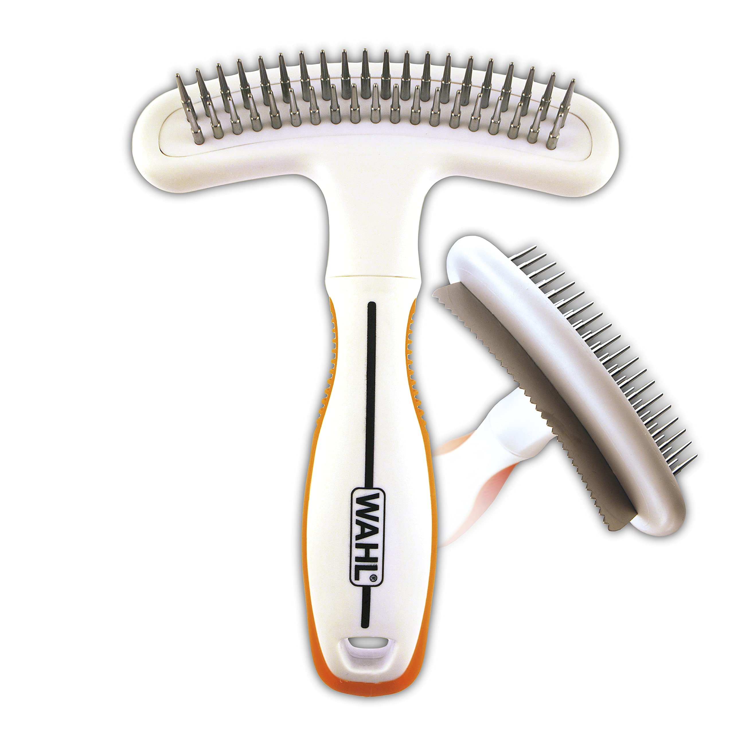 Wahl 2-in-1 Combination Double Row Pet Rake with Hair Shedding Blade ...