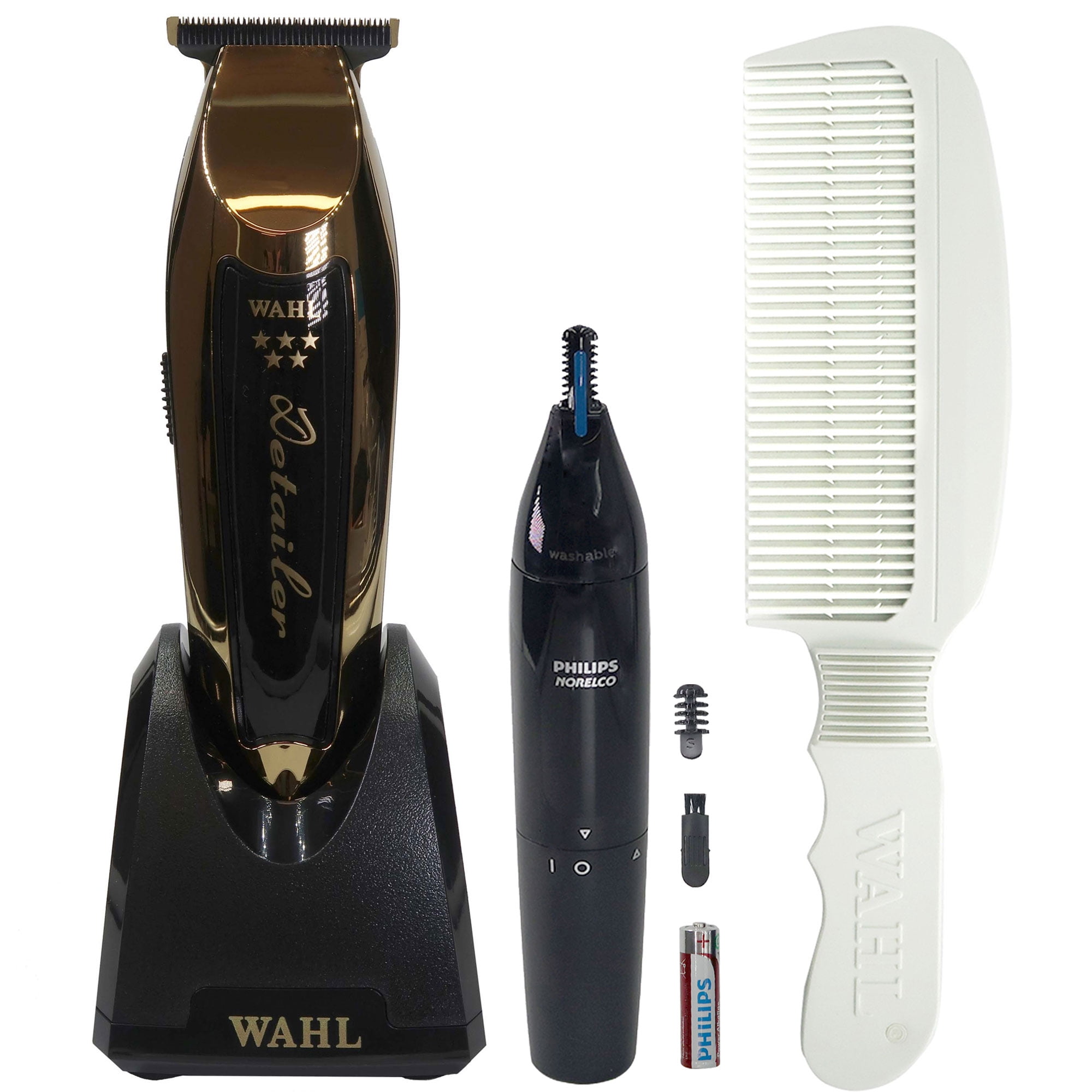 Wahl 5 Star Gold Detailer Cordless Li Trimmer #8171-700 with Nose ...