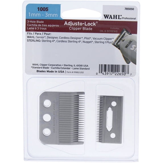 Wahl, Adjusto-Lock Clipper Blade, 1005 3 Hole, Replacement Part ...