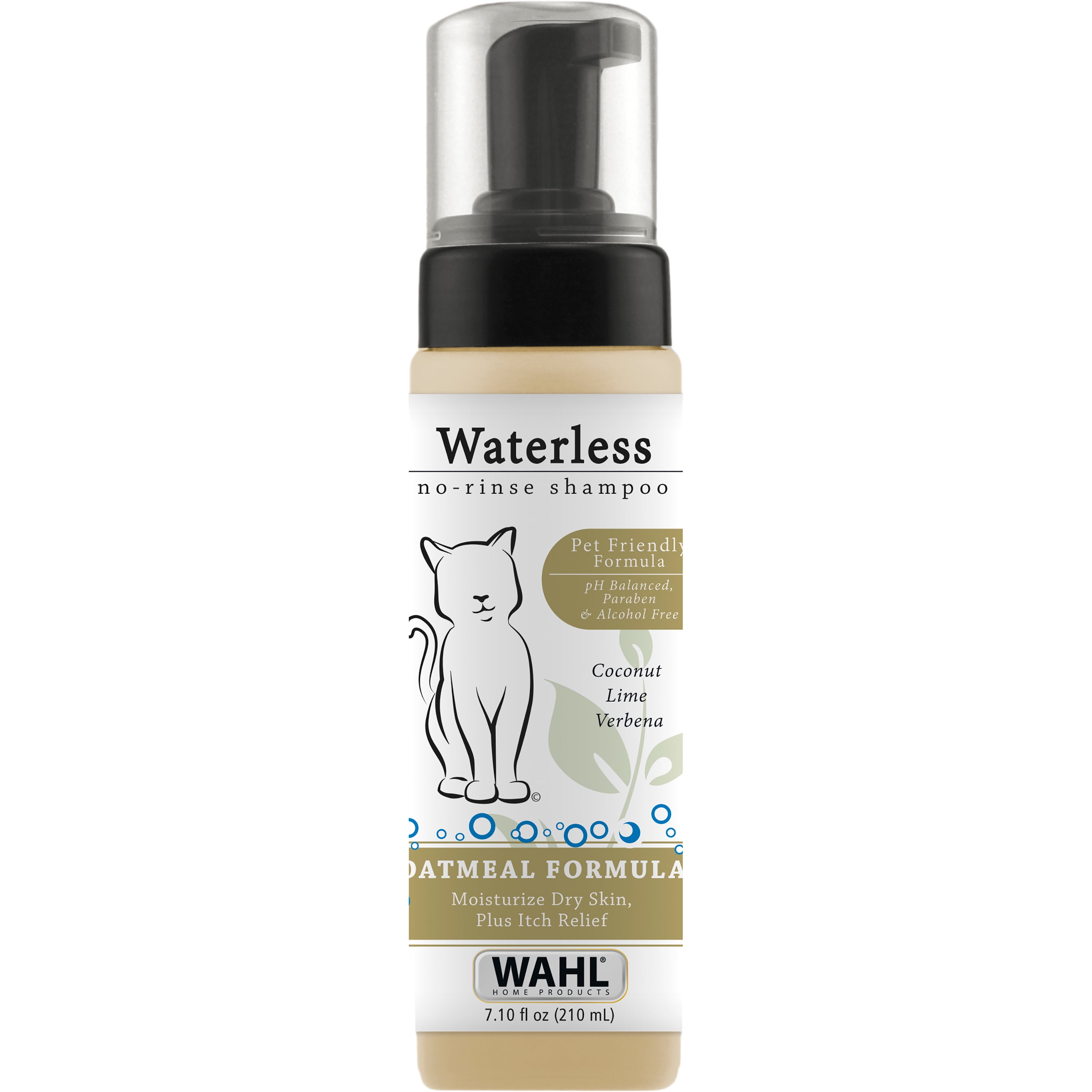 Wahl Cat Waterless No Rinse Shampoo, Oatmeal, Moisturizing Plus Itch ...