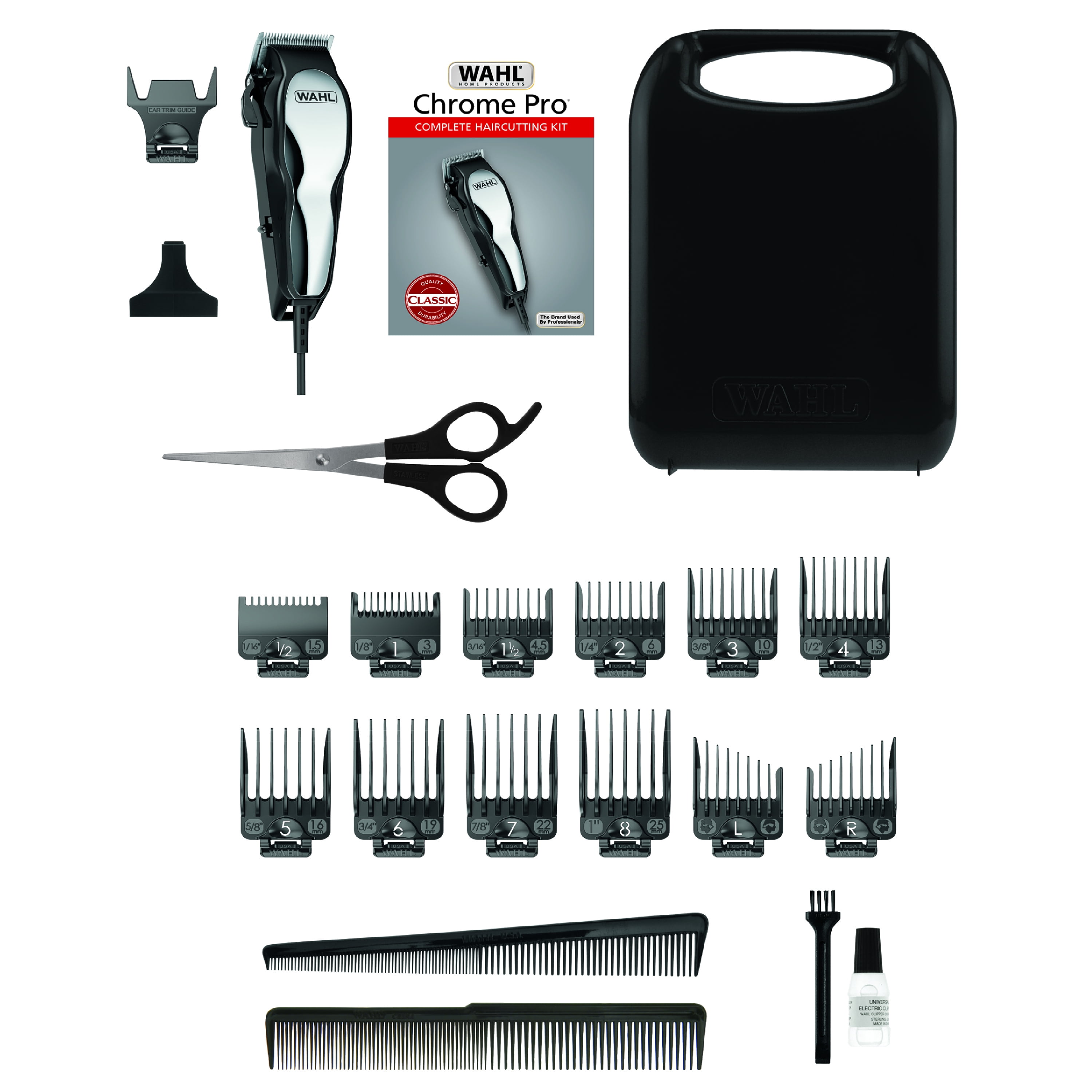Wahl Chrome Pro Complete Haircutting Kit, Model 79520-3901P - Walmart.com