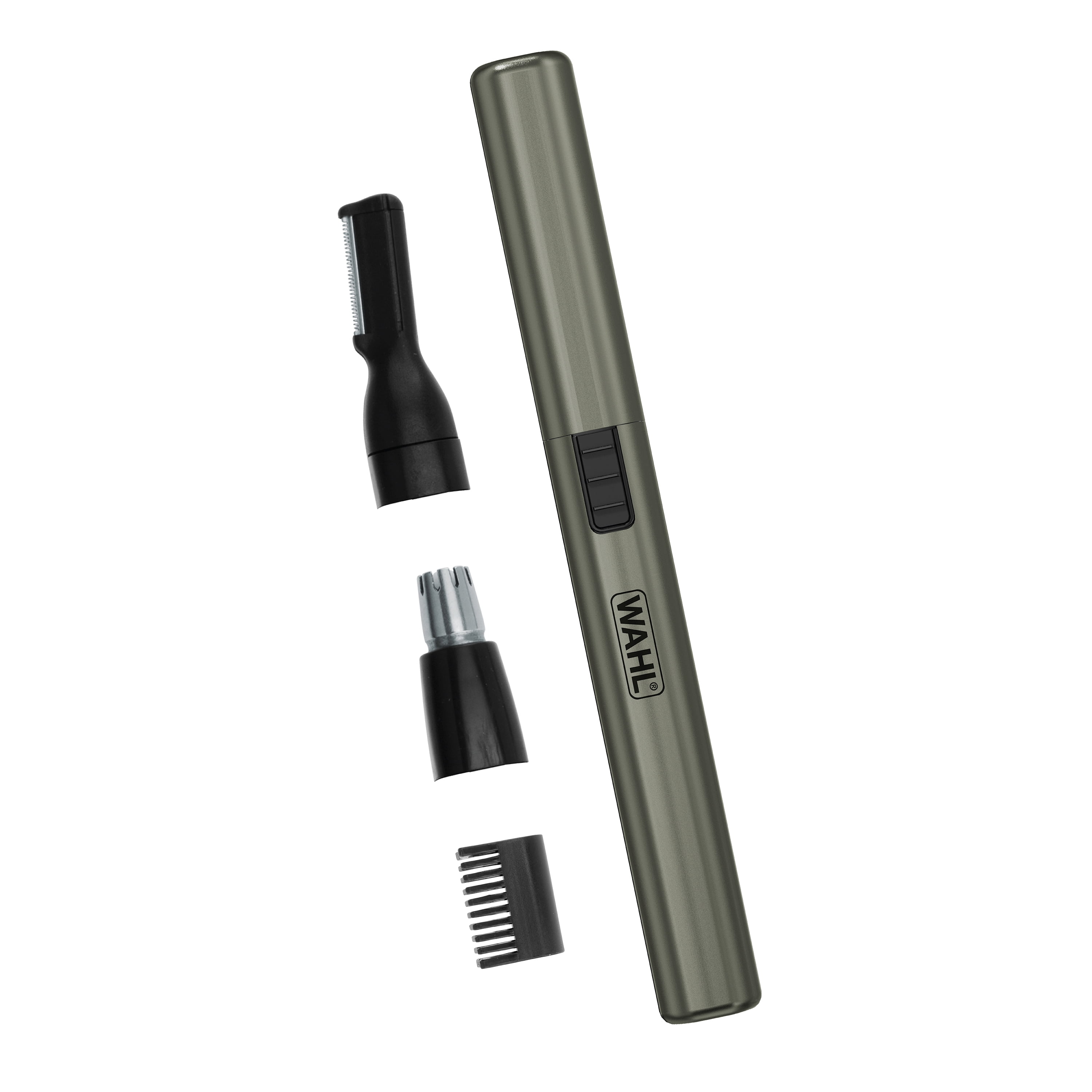 Wahl Precision 2-in-1 Lithium Trimmer GroomsMan Set for Mustache & Hard-to-Reach Areas, Wet/Dry ...