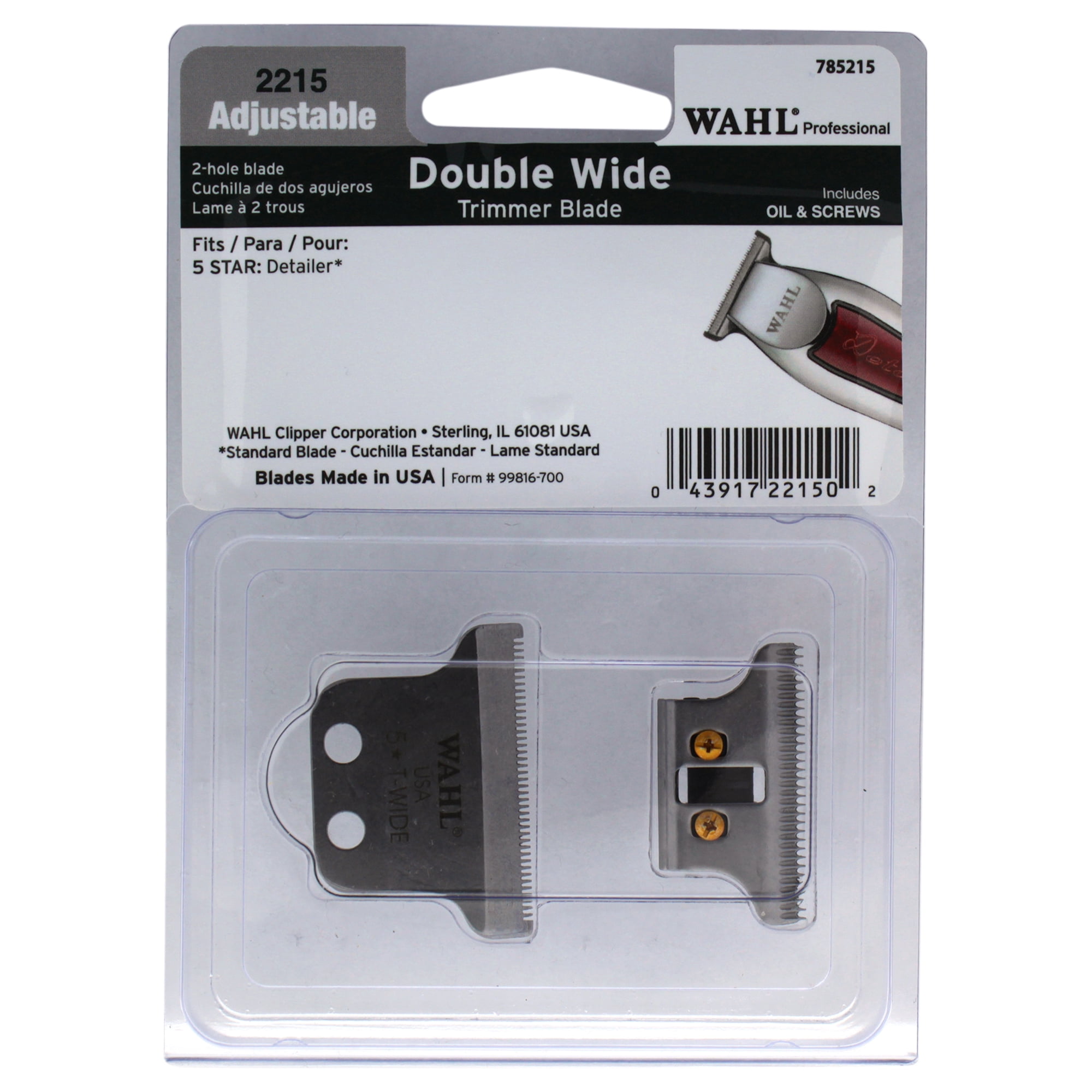 Wahl Professional Extra Wide T-Blade, Adjustable, Zero-Overlap ...
