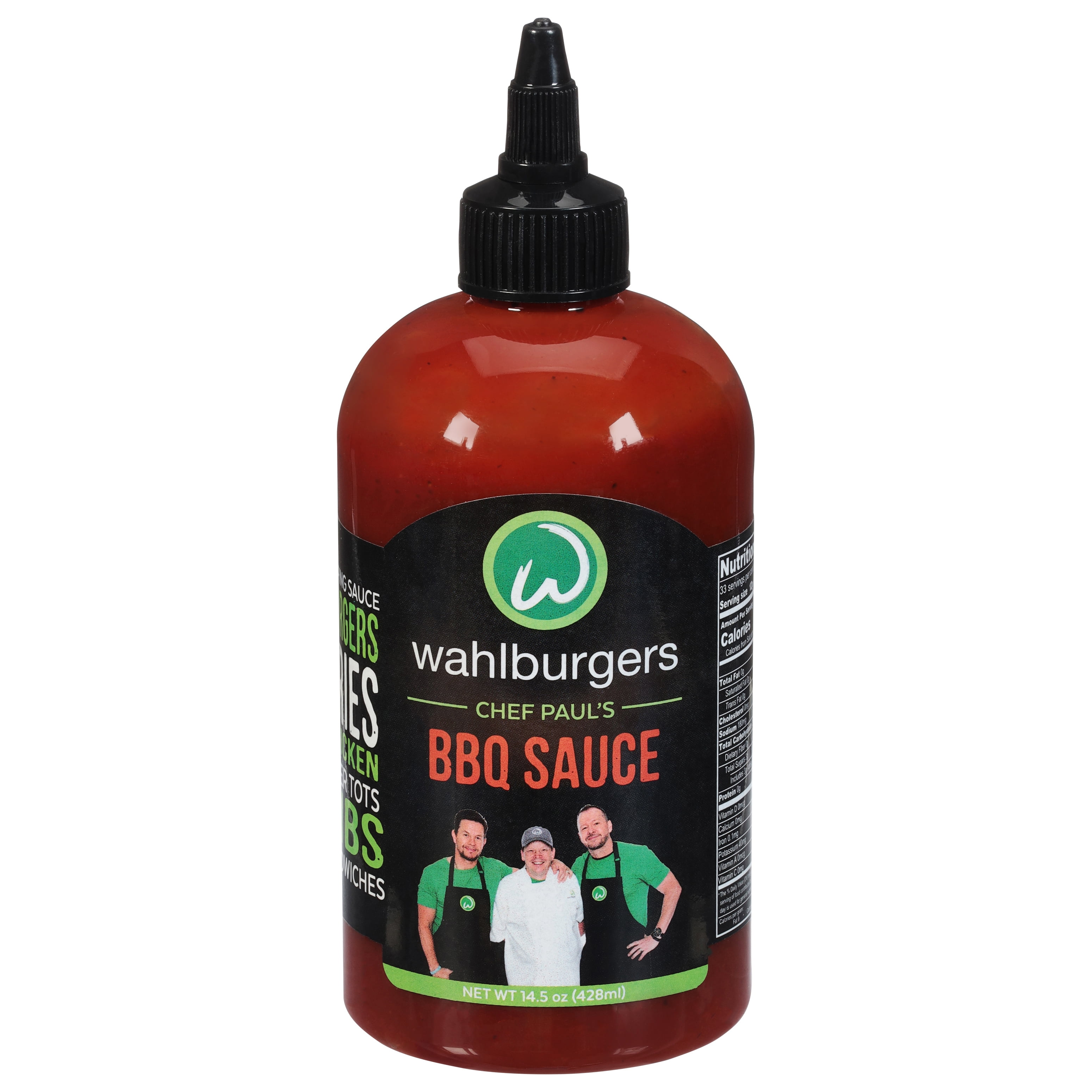 Wahlburgers BBQ Sauce, 14.5 fl oz, 12g Serving Size, Family Size ...