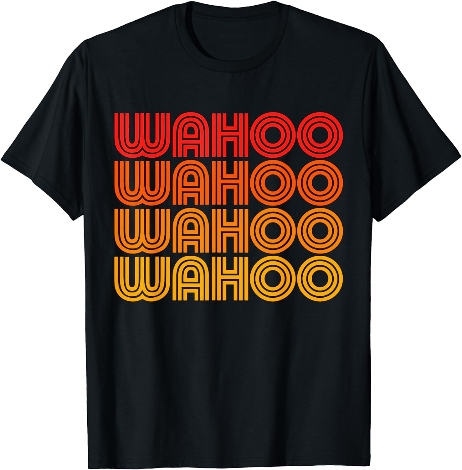 Wahoo Funny Retro Vintage Sunset Goofy Silly Weird Word T-Shirt ...