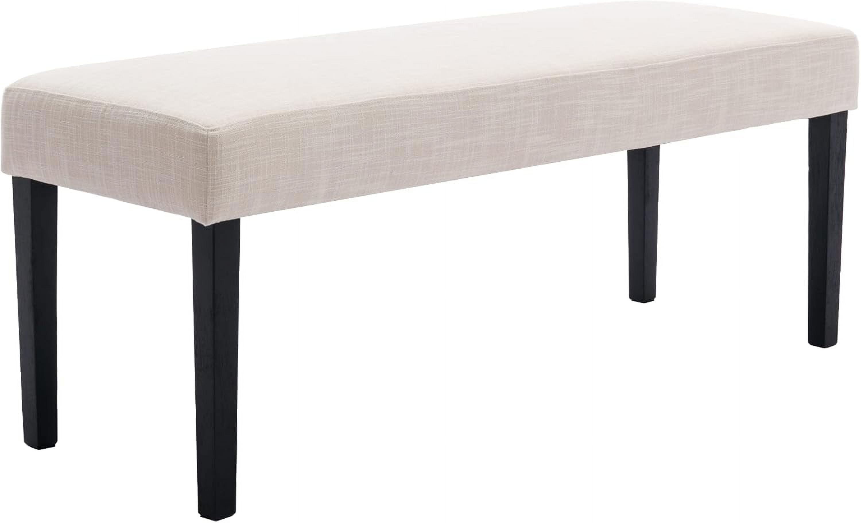 Wahson Farmhouse Linen Upholstered Dining Bench, 45" Long Dining Room ...
