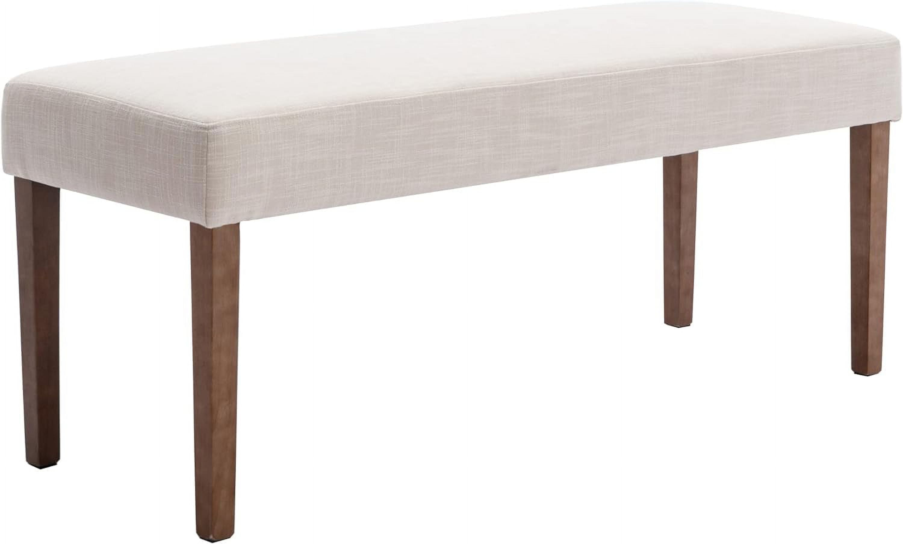 Wahson Farmhouse Linen Upholstered Dining Room Bench, 45" Long Kitchen ...
