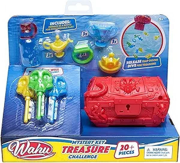 Wahu Mystery Key Treasure Challenge Pool Diving Toy Set for Kids Ages 5 ...