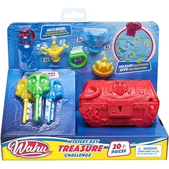 Wahu Mystery Key Treasure Challenge Pool Diving Toy Set for Kids Ages 5 ...