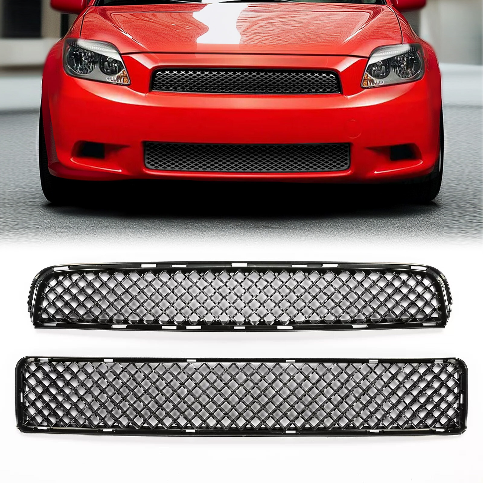 WaiRitoday Compatible With 2005-2010 Scion tC Black ABS Front Upper and ...