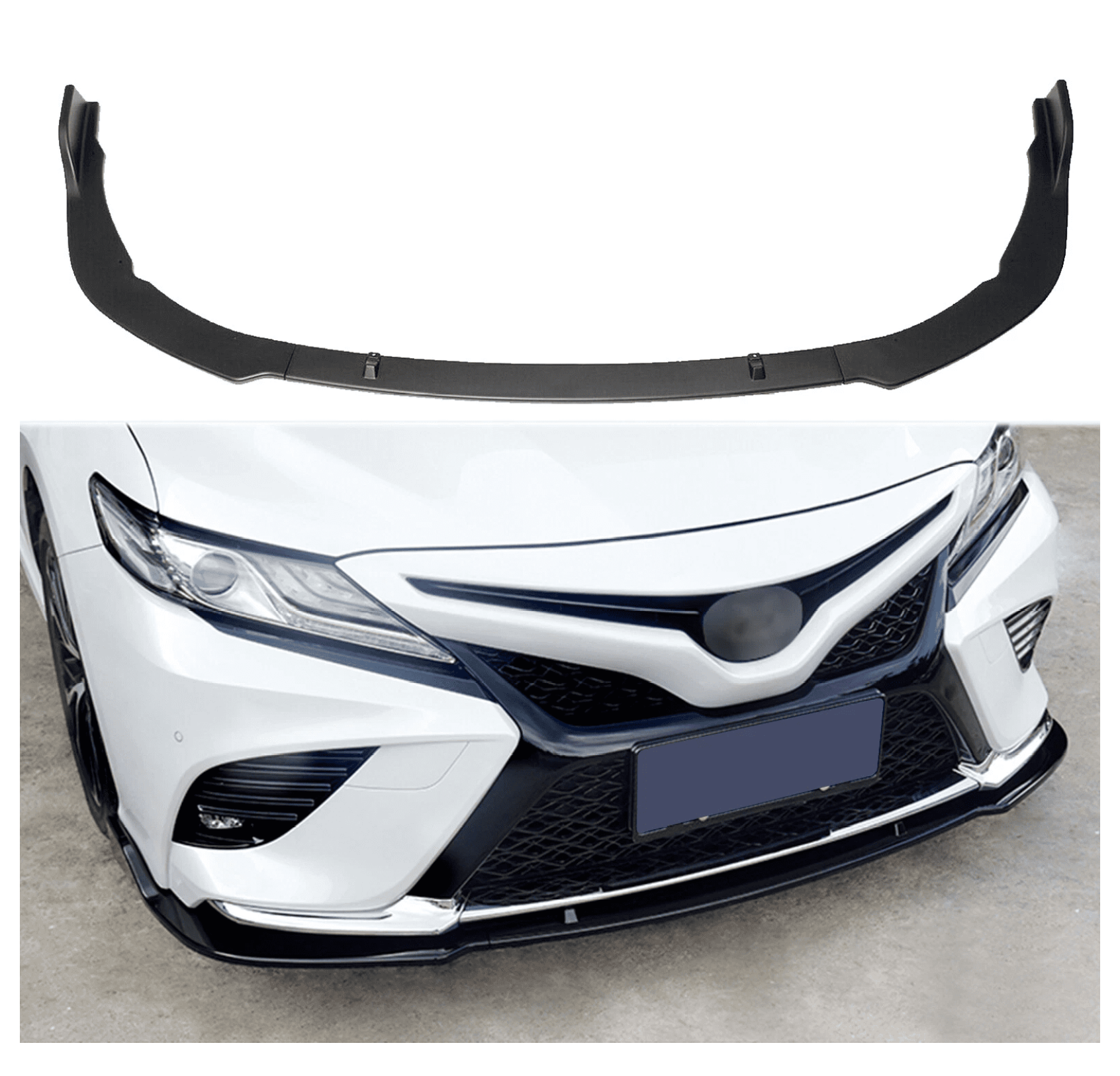 WaiRitoday Front Bumper Lip Compatible with Toyota Camry 2018 2019 2020 ...