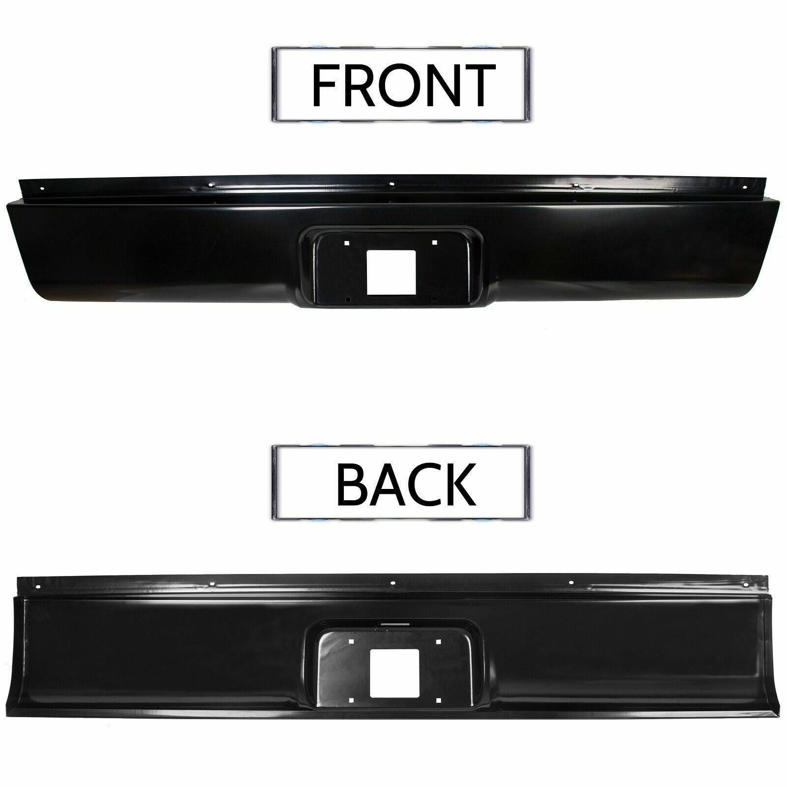 WaiRitoday Rear Bumper Roll Pan w/LED License Compatible with 1999-2007 ...