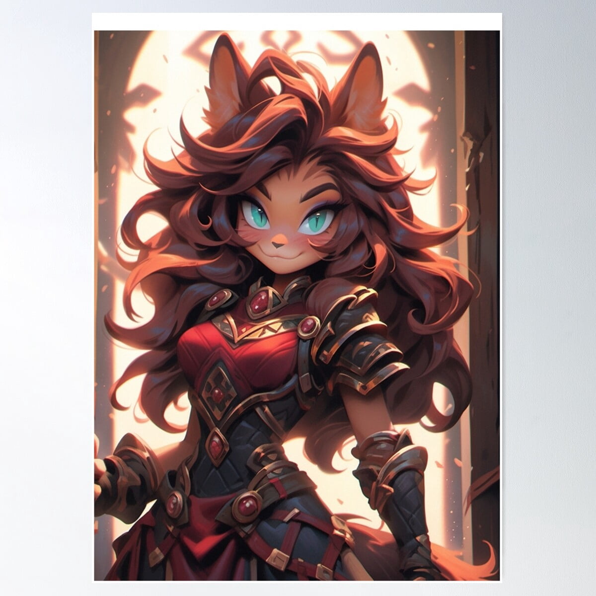 Waifu Factory - Mara The Warrior Cat Poster Wall Art, Modern Wall Decor ...