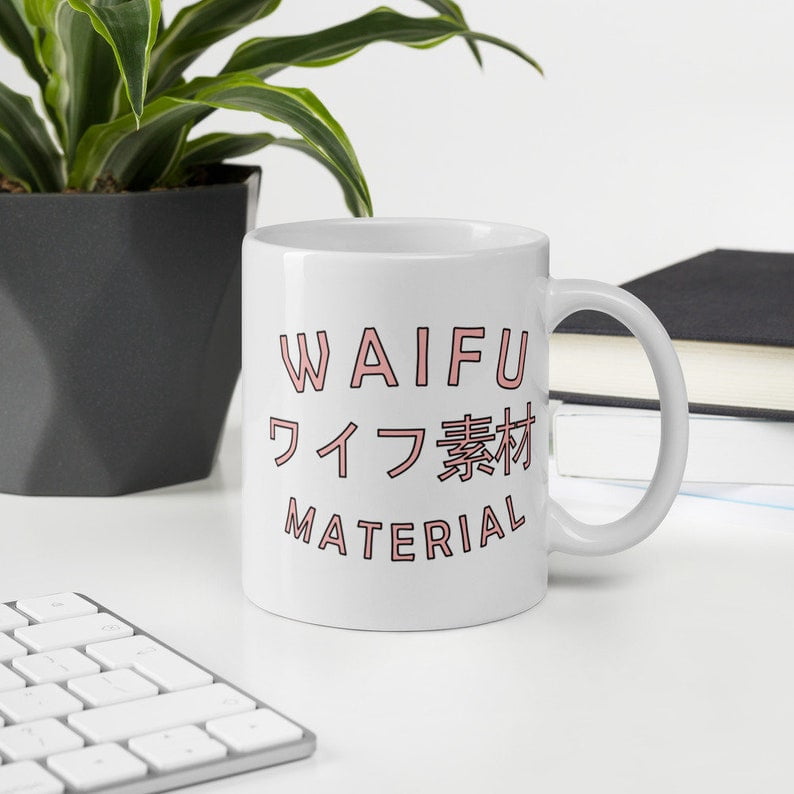 Waifu Material Anime Wife j1apanese Kanji PH1R1ASe Mug - Walmart.com