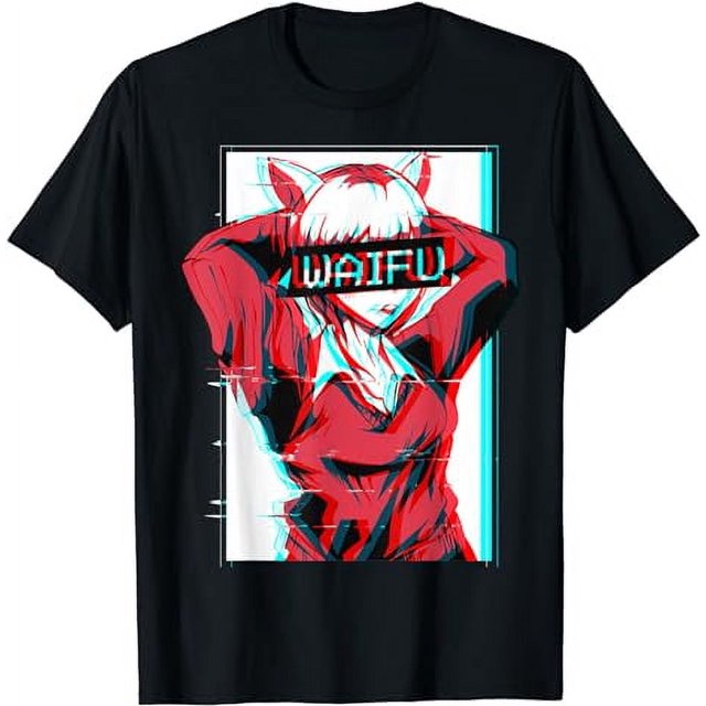 Waifu Neko Anime Cat Girl Japanese Aesthetic Vaporwave Anime T Shirt