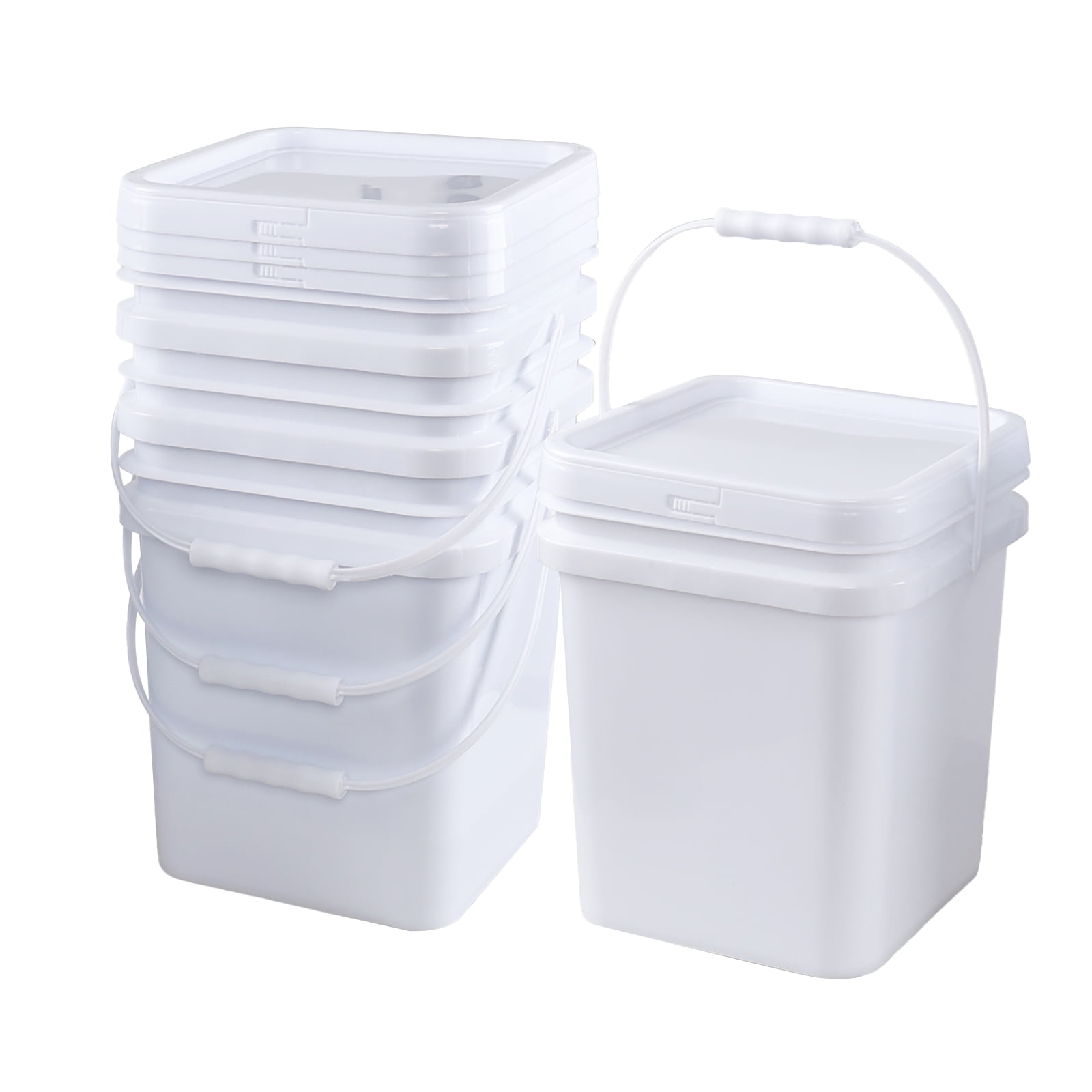 Waikhomes 5 Gallon Plastic Bucket with Airtight Lid, BPA-Free Food ...