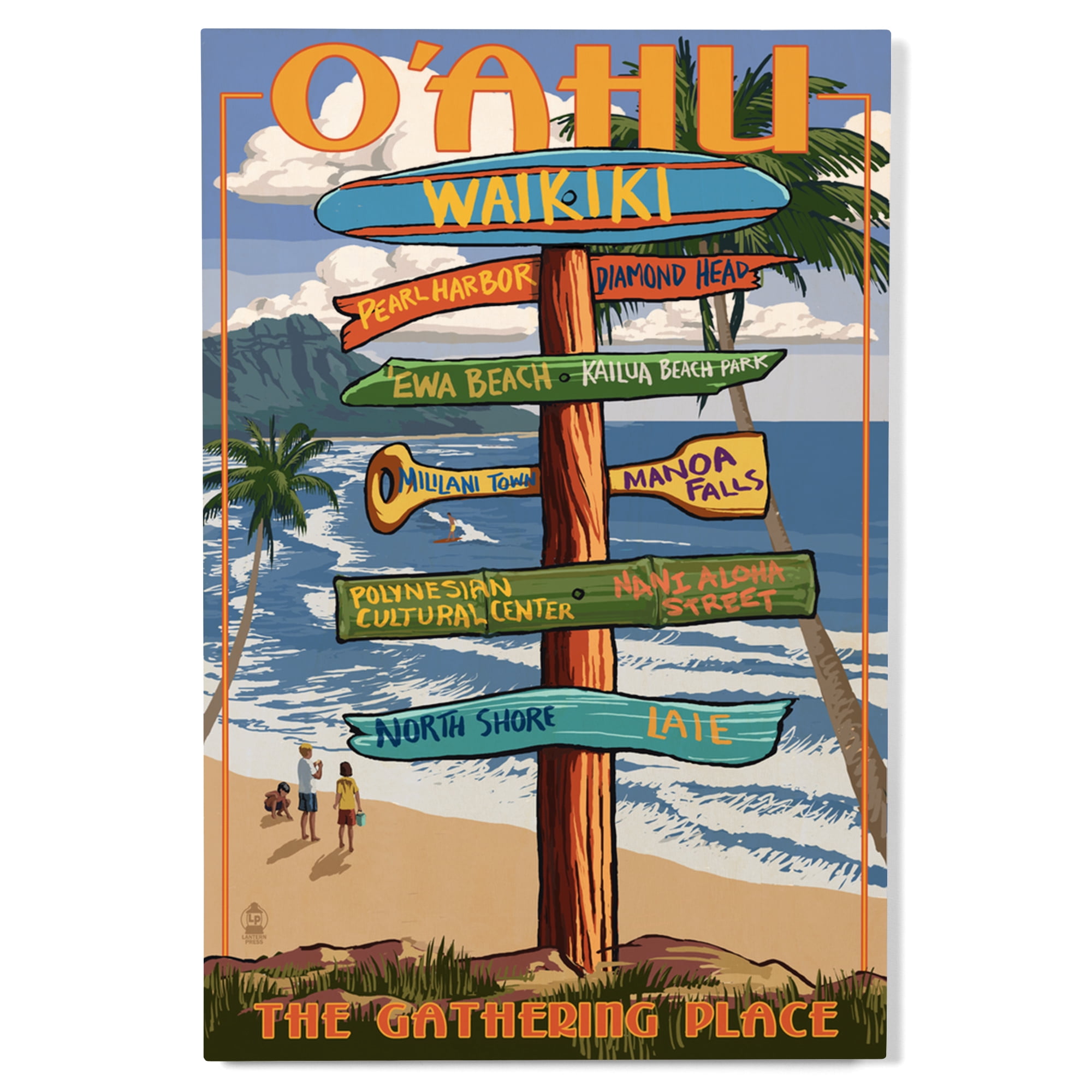Waikiki, Oahu, Hawaii, Sign Destinations (with Nani Aloha Street) Birch ...