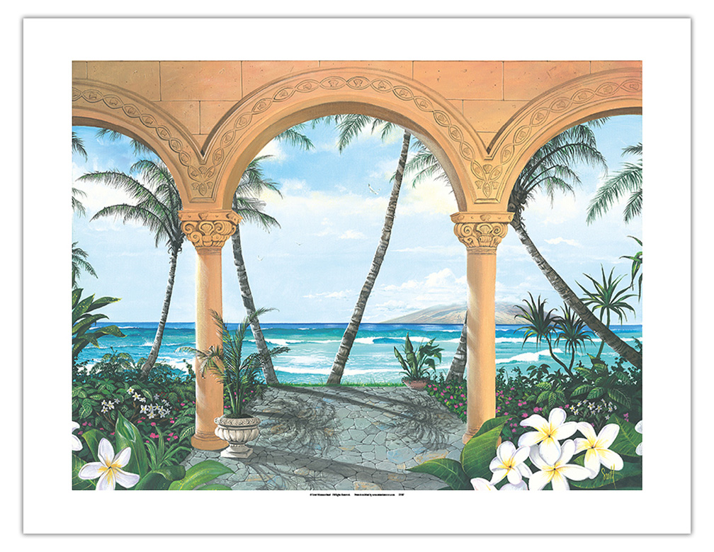 Wailea Walkway - Hawaiian Paradise Estate Ocean View - From an Original ...