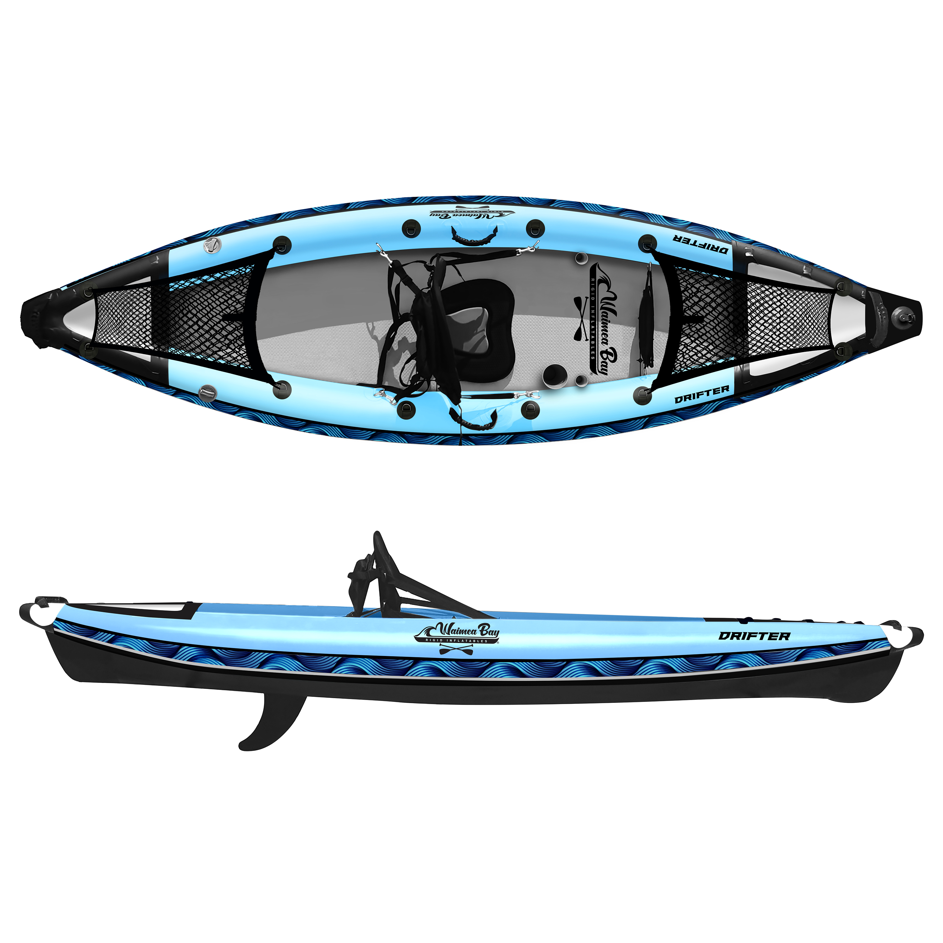 Waimea Bay Drifter 9.5' 1-Seater Rigid Inflatable Kayak - Walmart.com