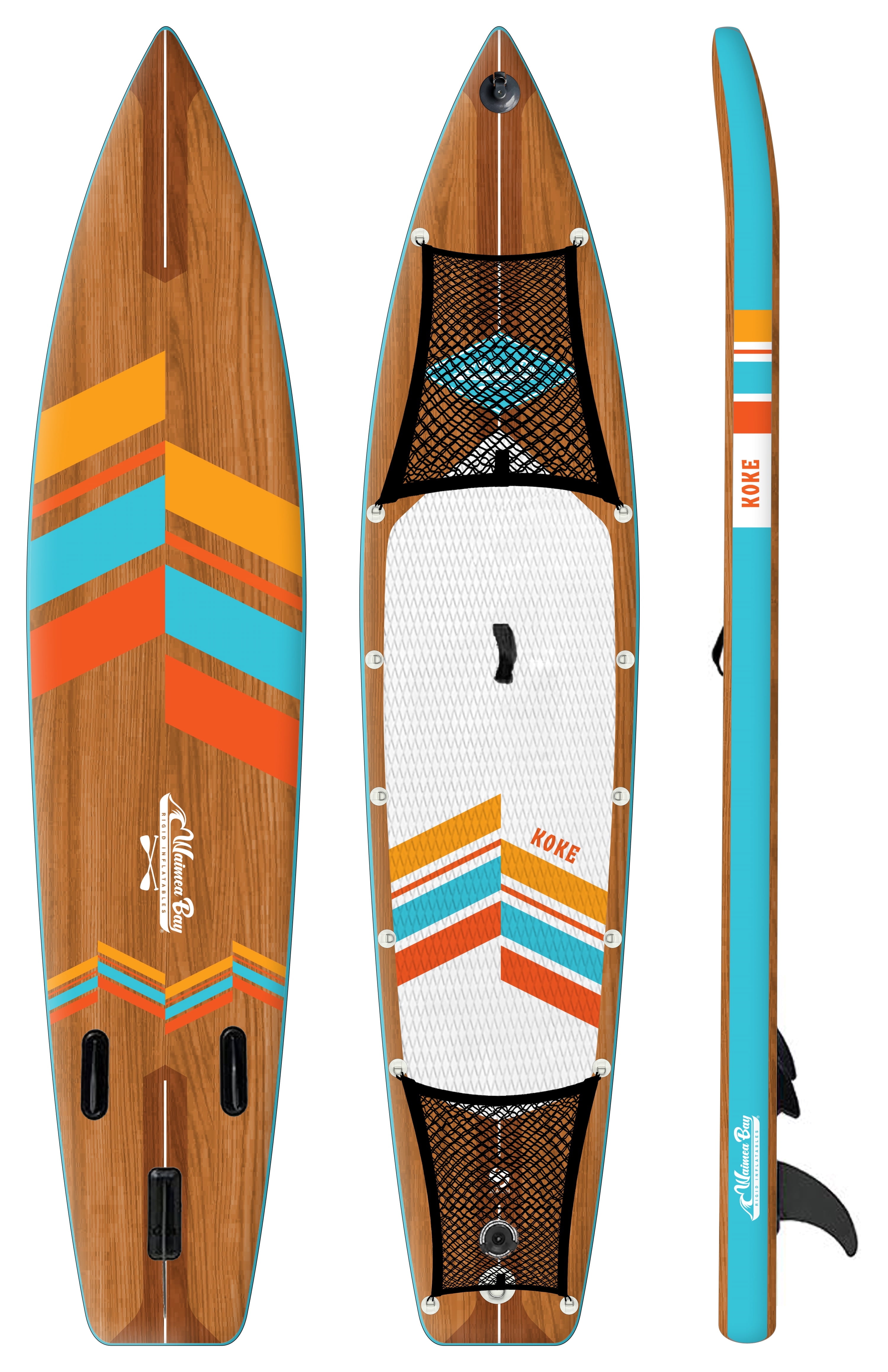 Waimea Bay Koke 12.5' Racer Rigid Inflatable Paddleboard - With 480lb ...
