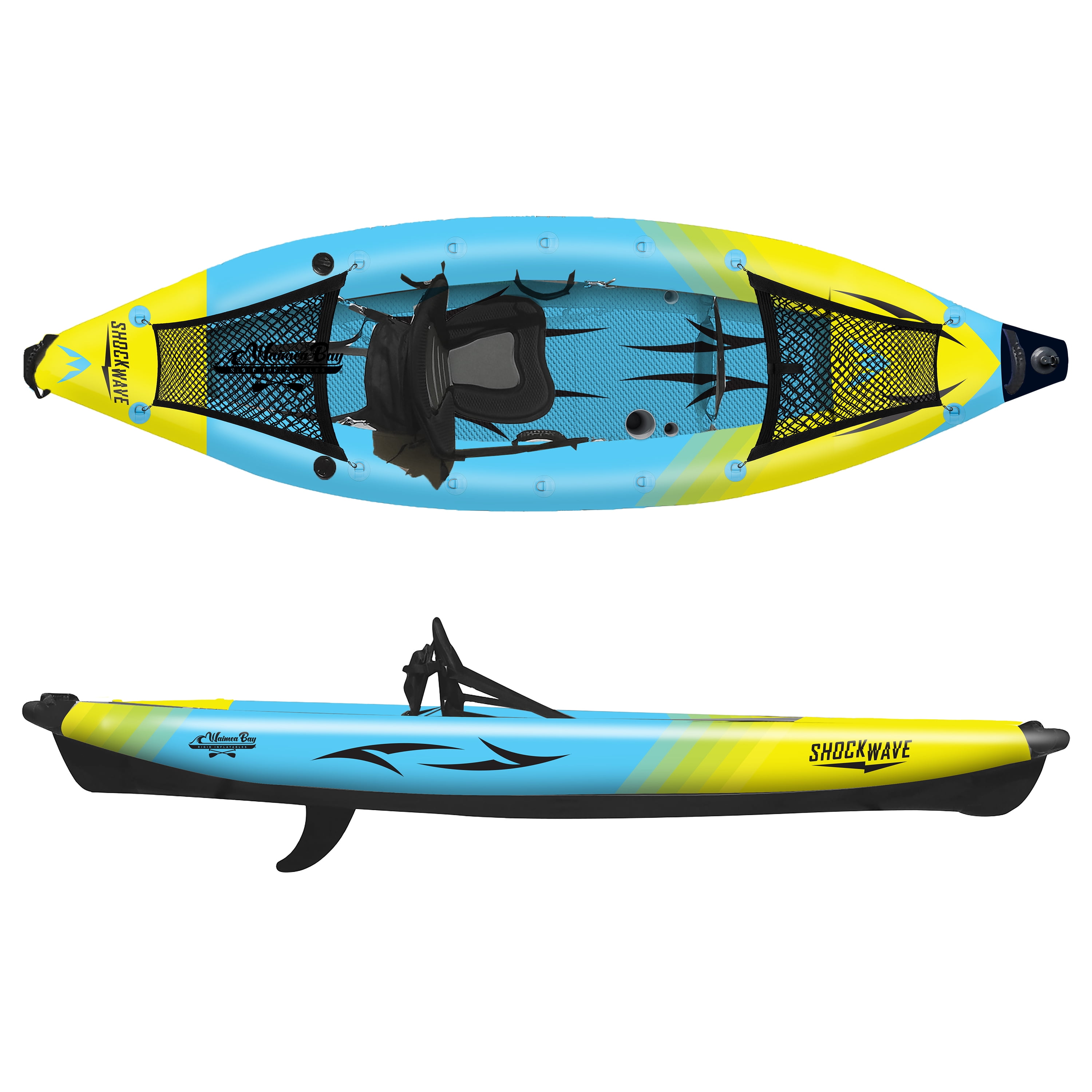 Waimea Bay Shockwave 9.5' 1-Seater Rigid Inflatable - Durable Fishing ...