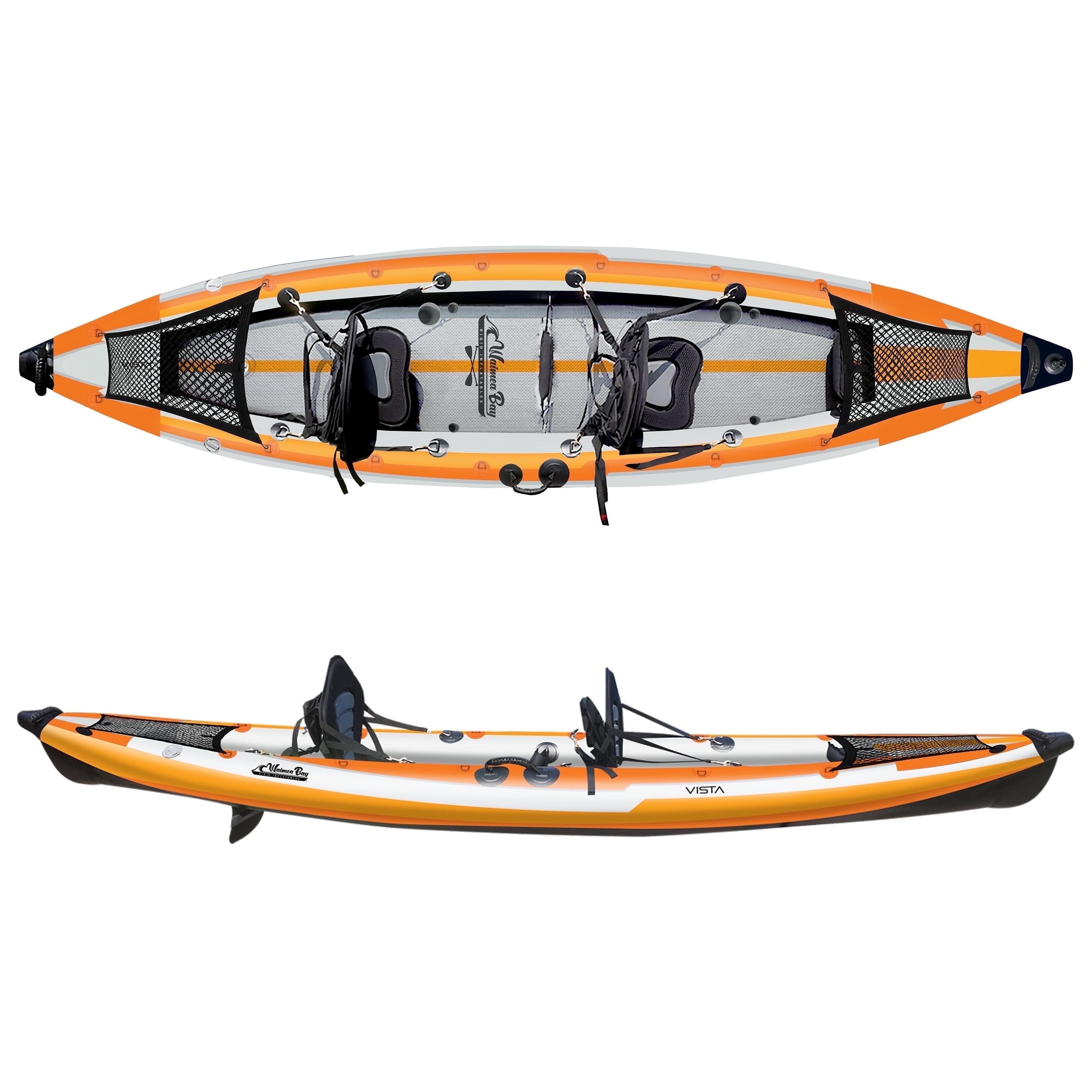 Waimea Bay Vista 12.8' 2-Seater Rigid Inflatable - Durable Fishing ...