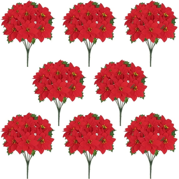 Walmart Black Friday Deals 2025 Waipfaru 16pcs Artificial Poinsettia ...