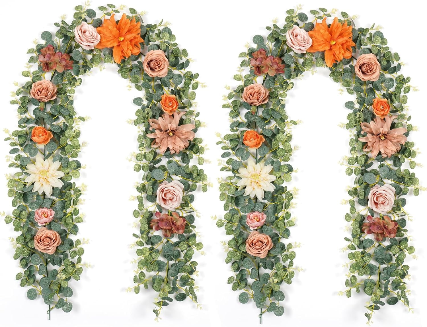 Customer reviews for Waipfaru 2pcs Orange Flower Garland, 6.07ft ...