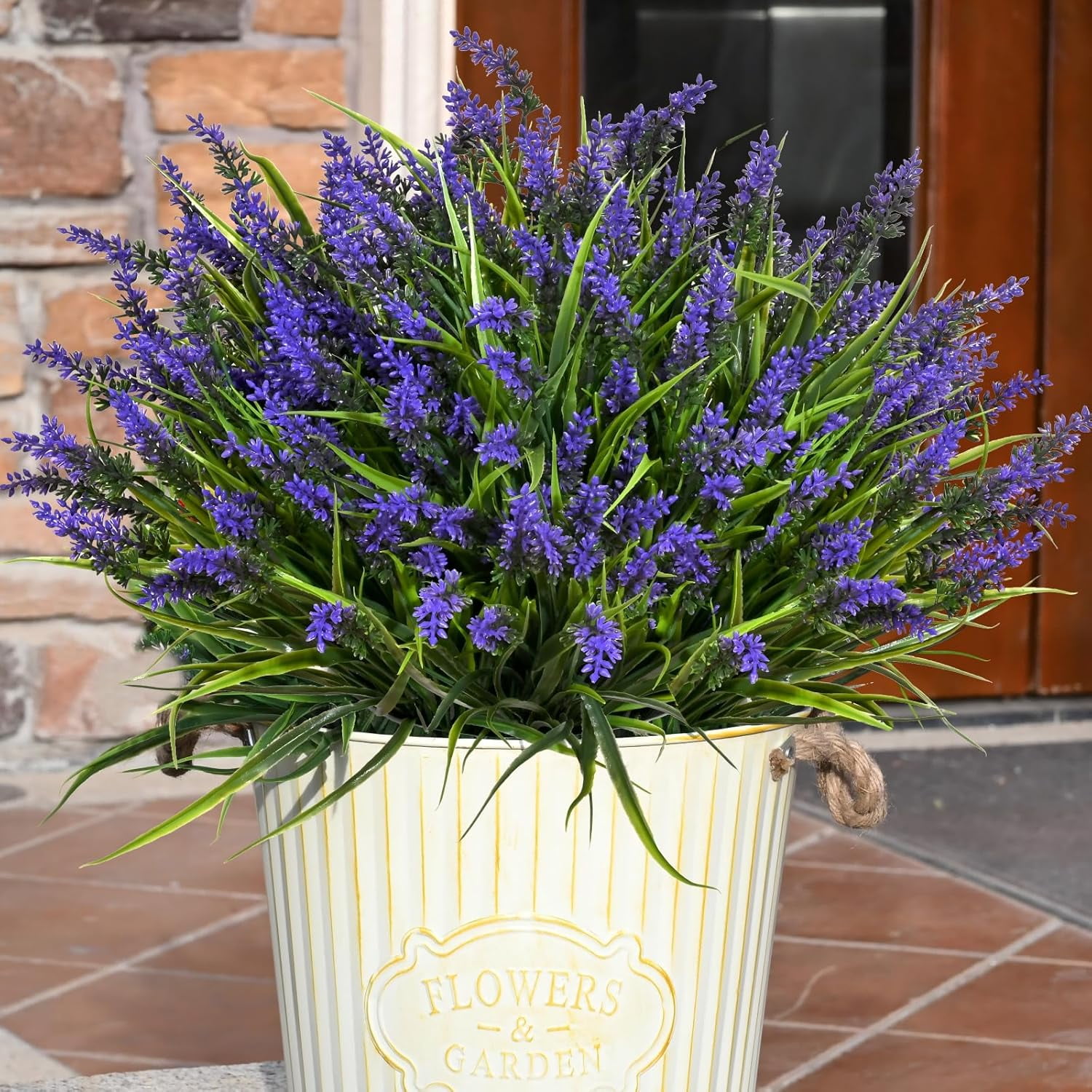 Waipfaru 36 Bundles Artificial Lavender Plants Outdoor, UV Resistant ...
