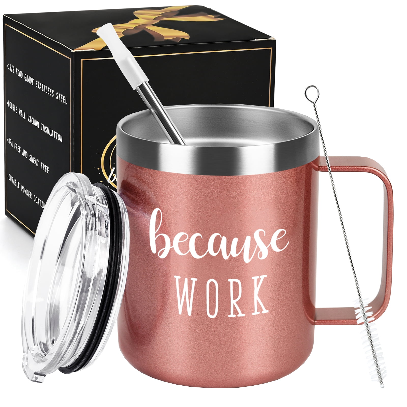 Waipfaru Boss Day Gifts Coffee Mugs ,Because Work Boss Insulated Mug ...