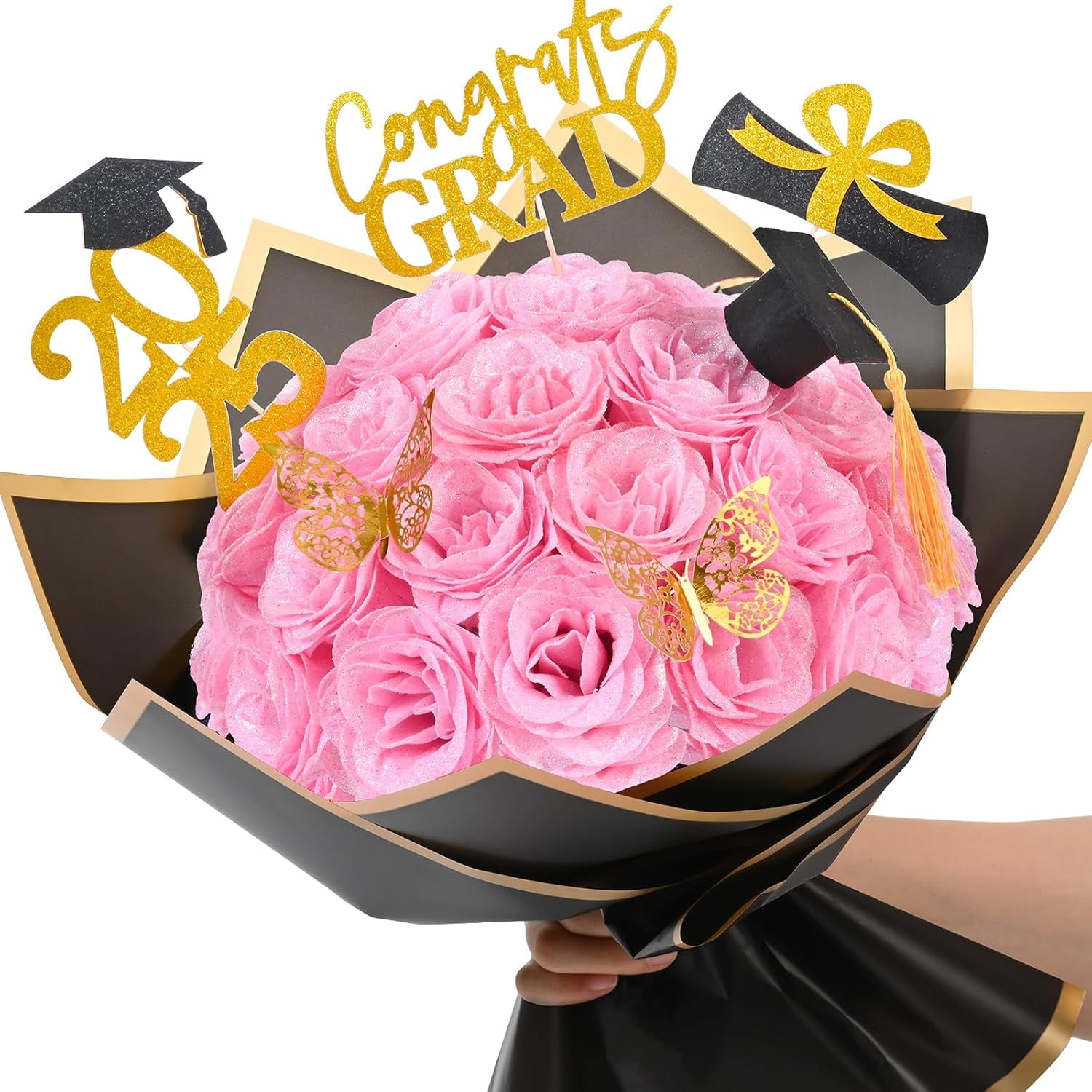 Waipfaru Graduation Gifts for Her,2025 Graduation Flower Gift,36 Pcs ...