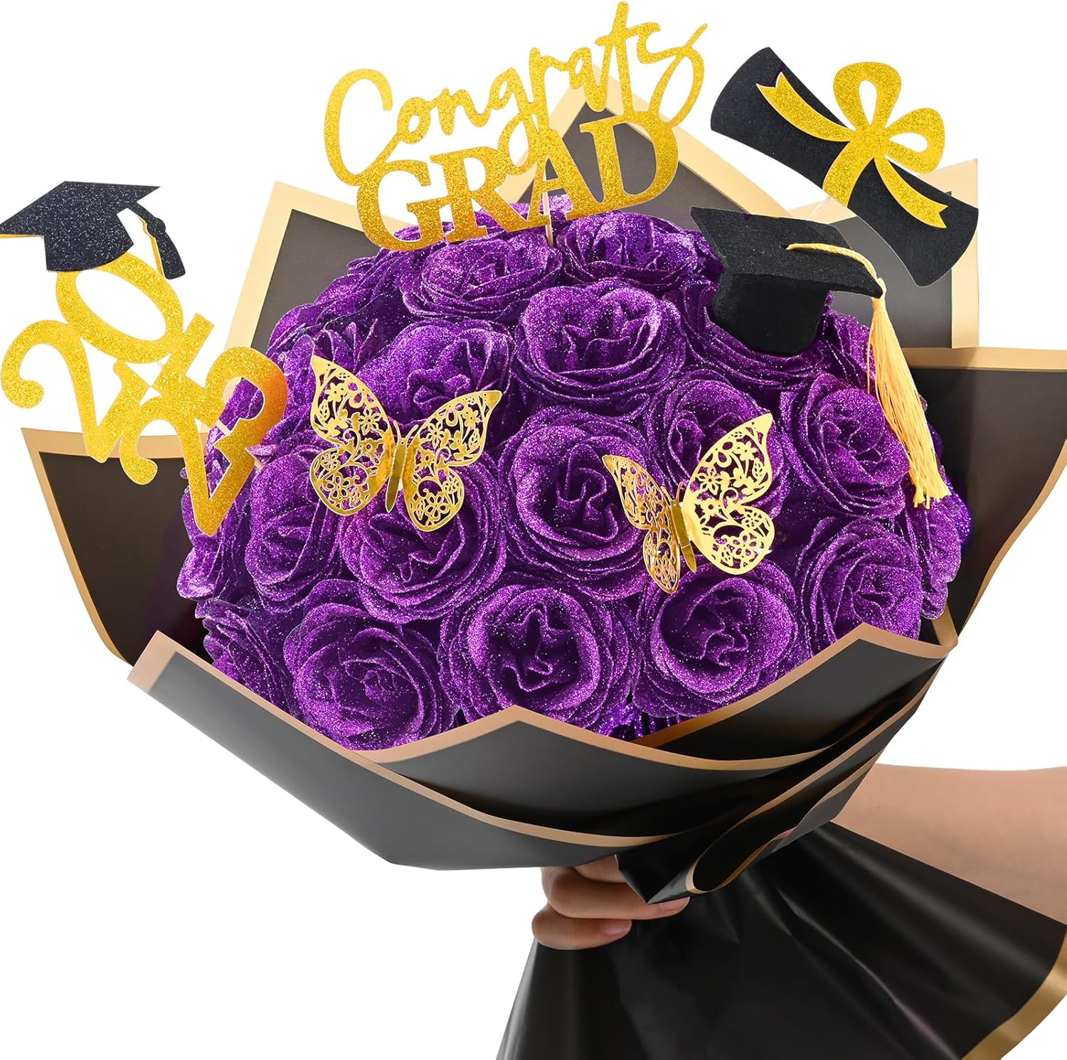 Waipfaru Graduation Gifts for Her,2025 Graduation Flower Gift,36 Pcs ...
