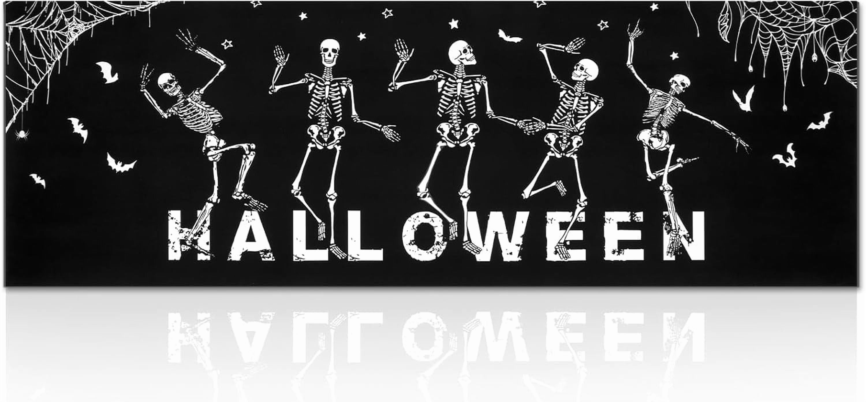 Waipfaru Halloween Runner Rugs Skeleton Doormats for Outdoor Entrance ...