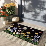Mainstays Welcome Coir and Plaid Layering Doormat Set, 2 Pieces, 18" x ...