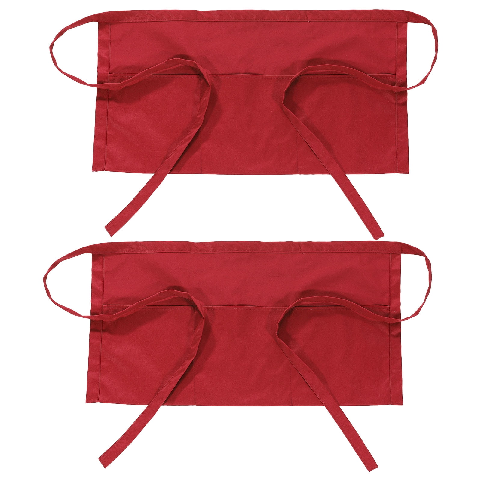 Waist Apron, 2 Pack Waitress Short Apron Water Resistant with 3 Pockets ...