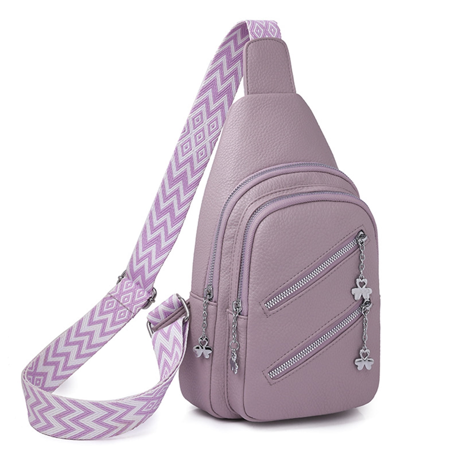 Waist Bag for Men Purple Chest Bag Small Sling Bag Single Shoulder Bag ...